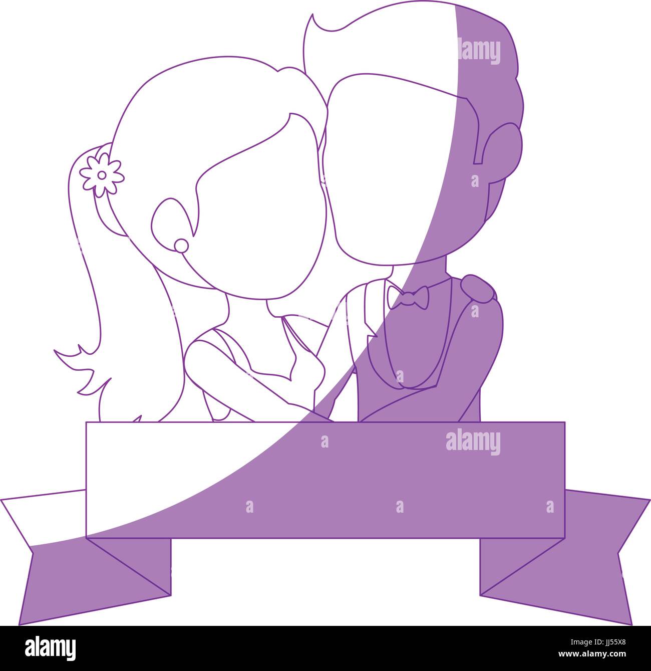 isolated newlywed couple banner icon vector illustration graphic design ...