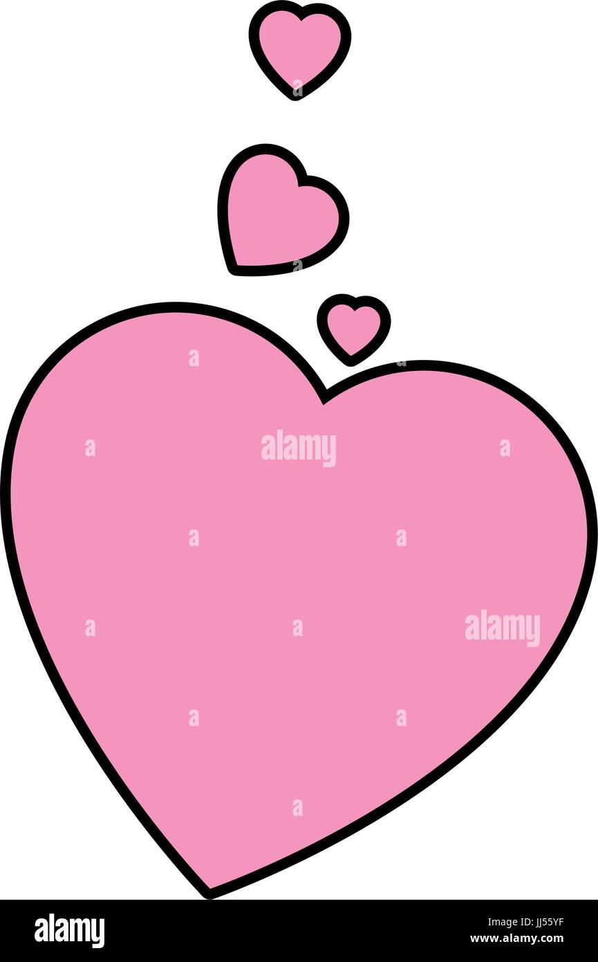 isolated cute big heart icon vector illustration graphic design Stock ...