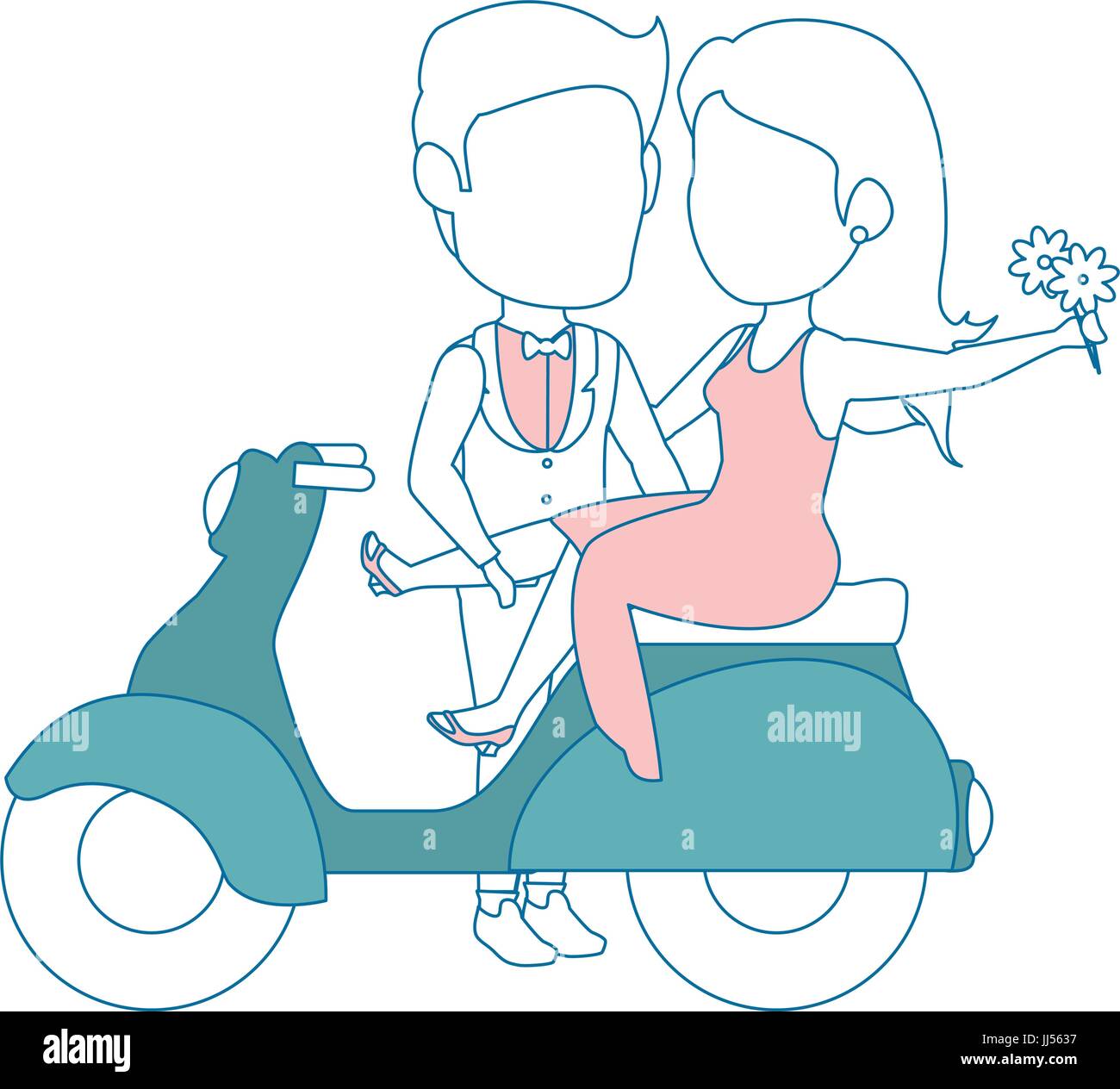 Young women motorcycle Stock Vector Images - Alamy