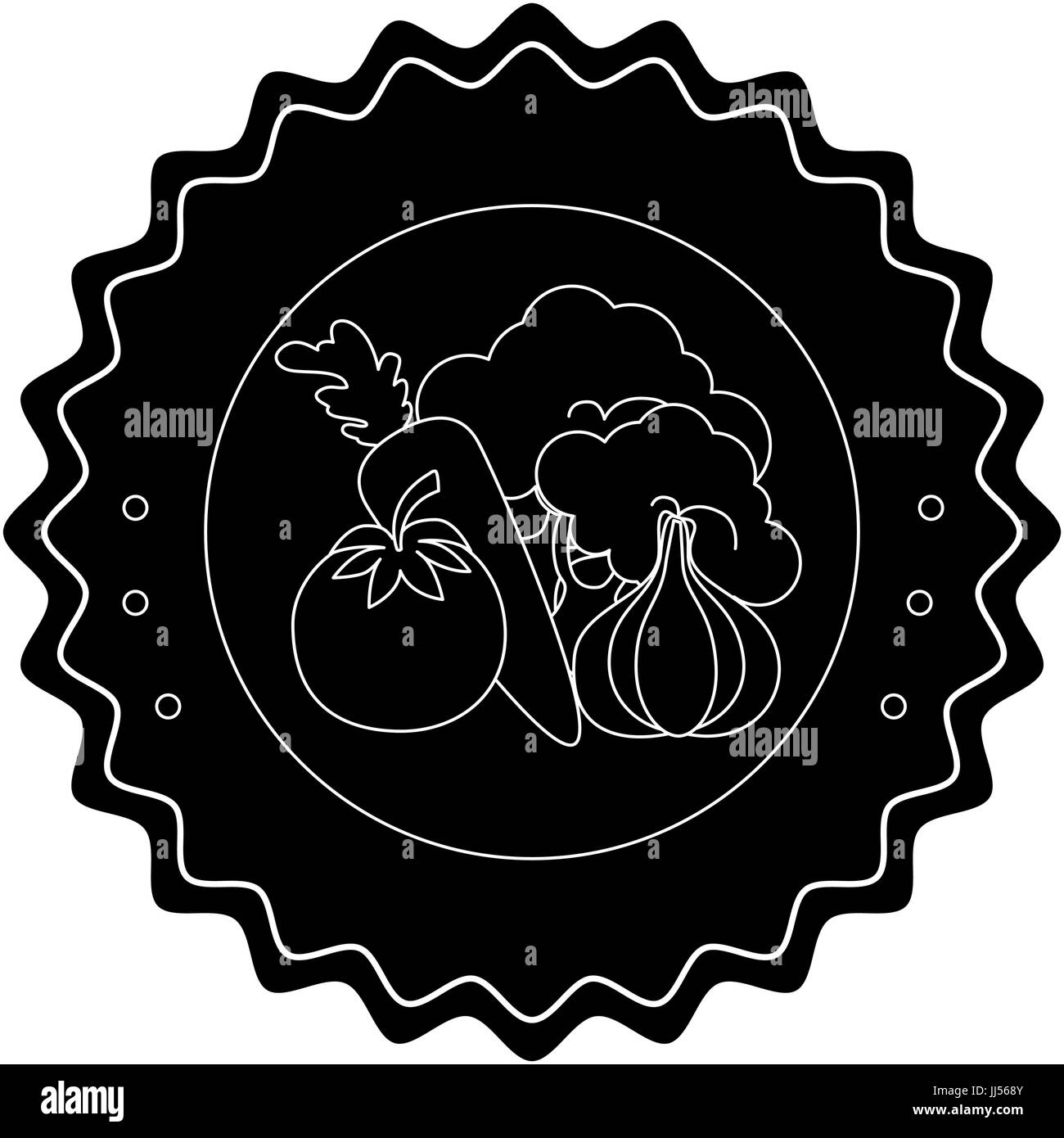 isolated vegetables round icon vector illustration graphic design Stock ...