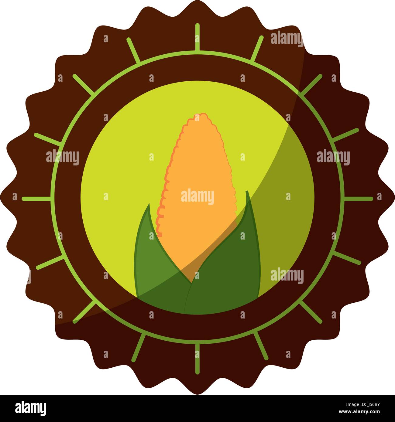 isolated corn round icon icon vector illustration graphic design Stock ...