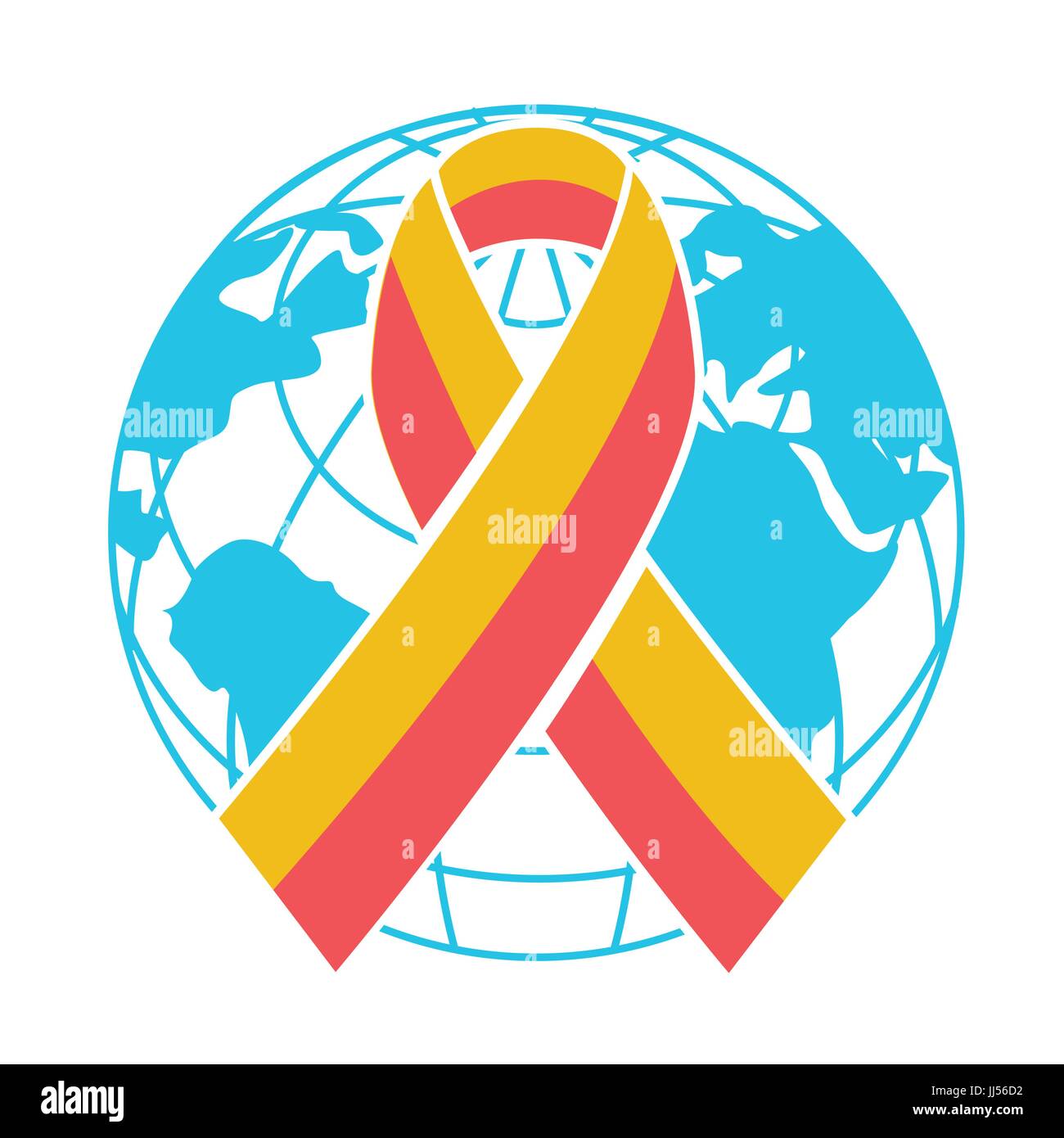 icon on the World Hepatitis Day. Vector illustration of a Ribbon for ...