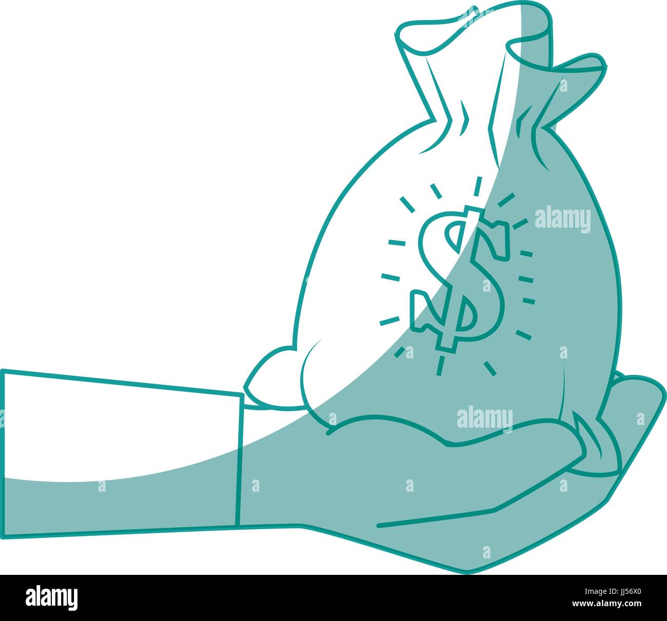 isolated hand money bag icon vector illustration graphic design Stock ...