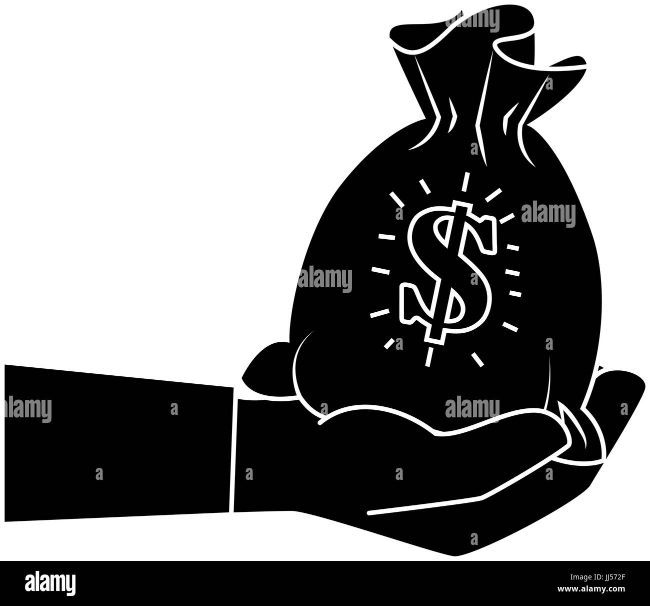 isolated hand money bag icon vector illustration graphic design Stock ...