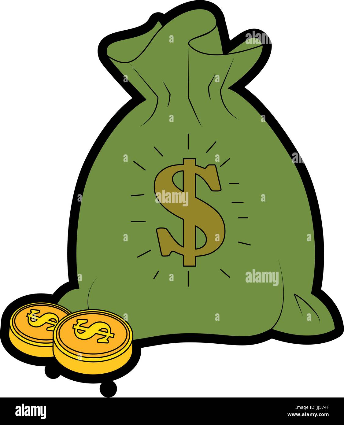isolated coins bag icon vector illustration graphic design Stock Vector ...