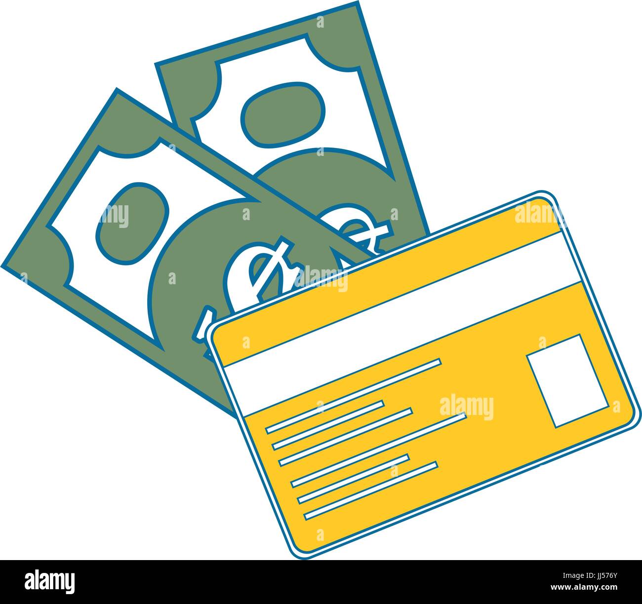 isolated bills and credit card icon vector illustration graphic design ...