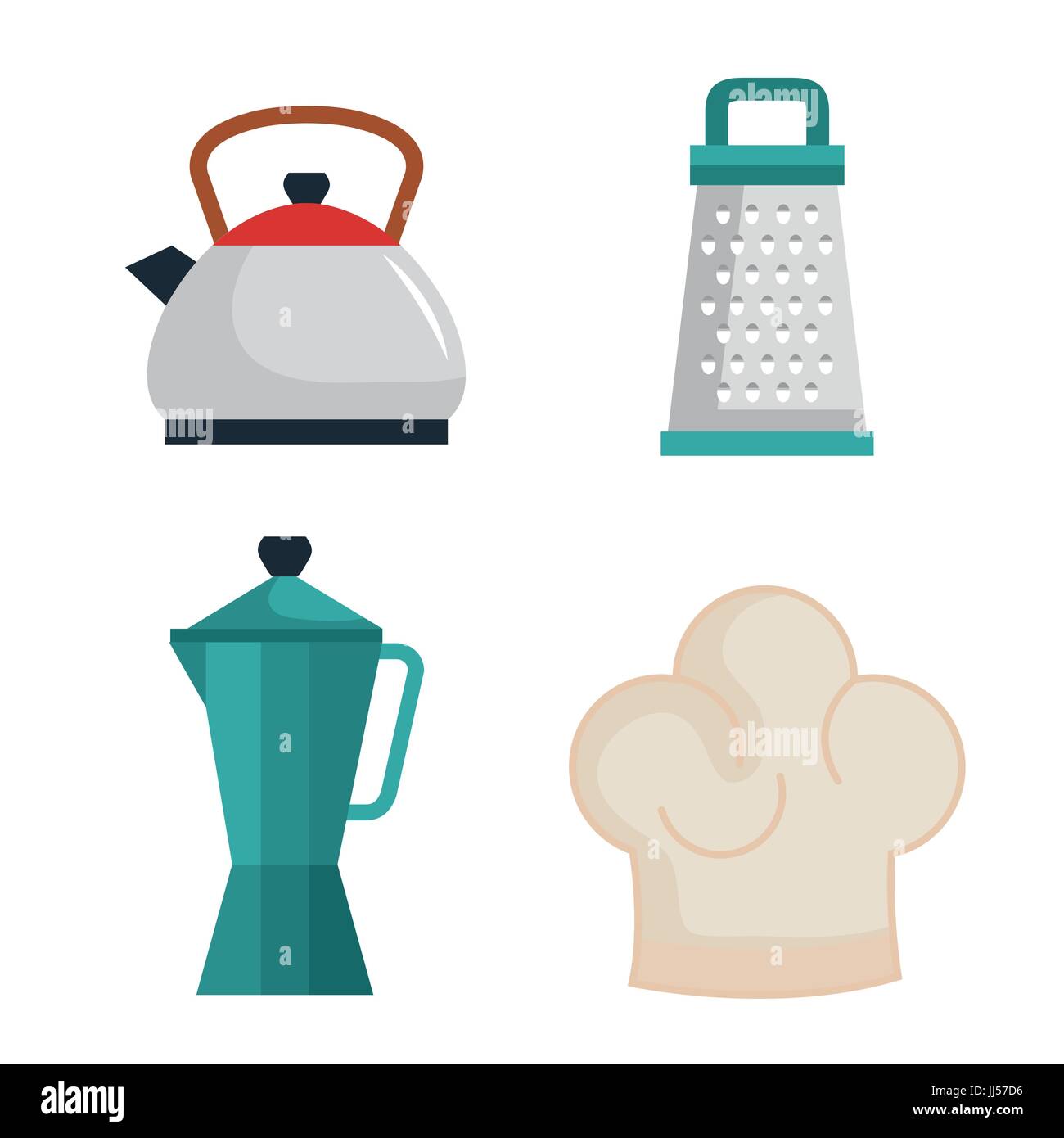 Colorful kitchenware set over white background vector illustration ...