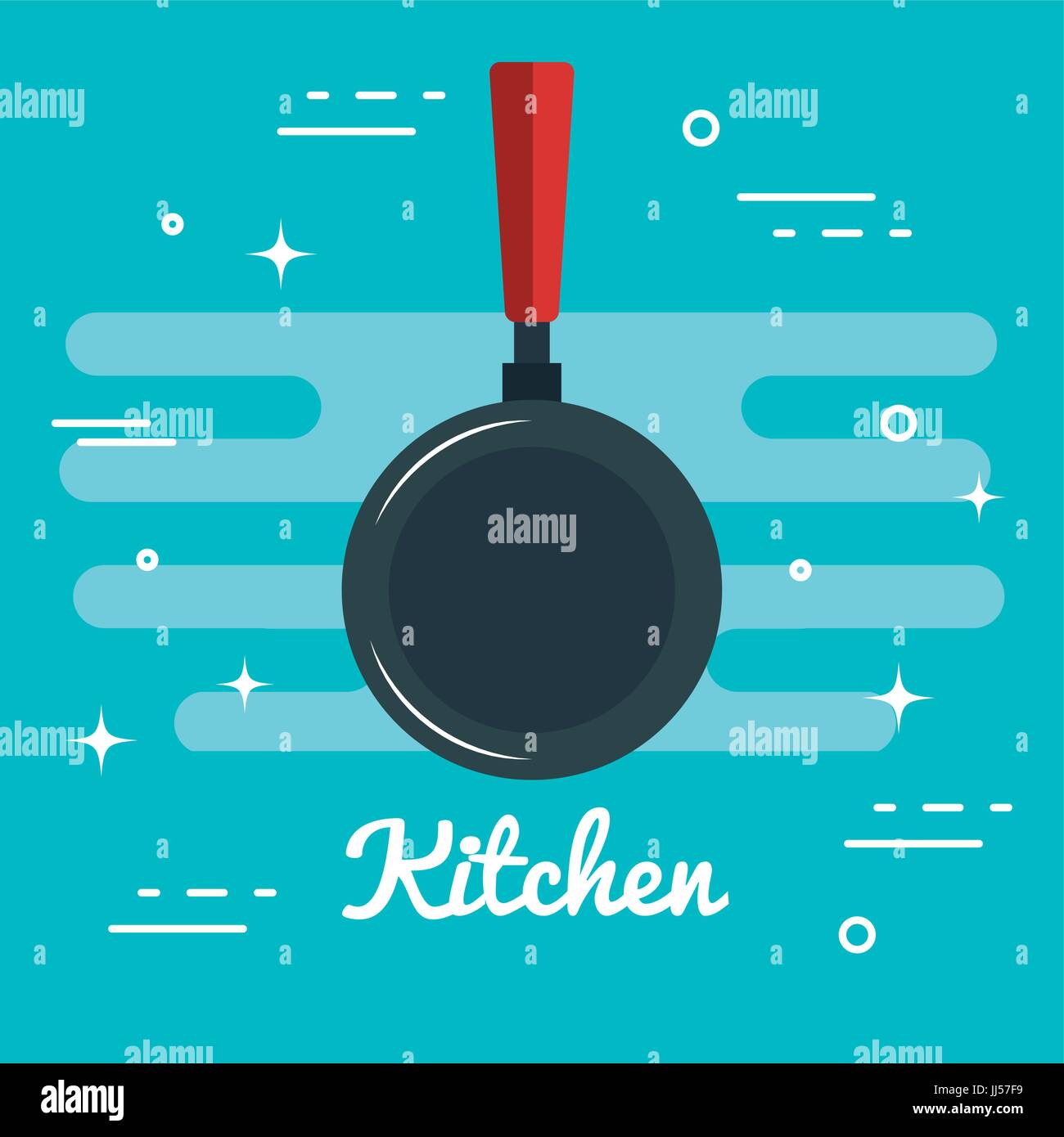 colorful pan over blue background vector illustration Stock Vector ...