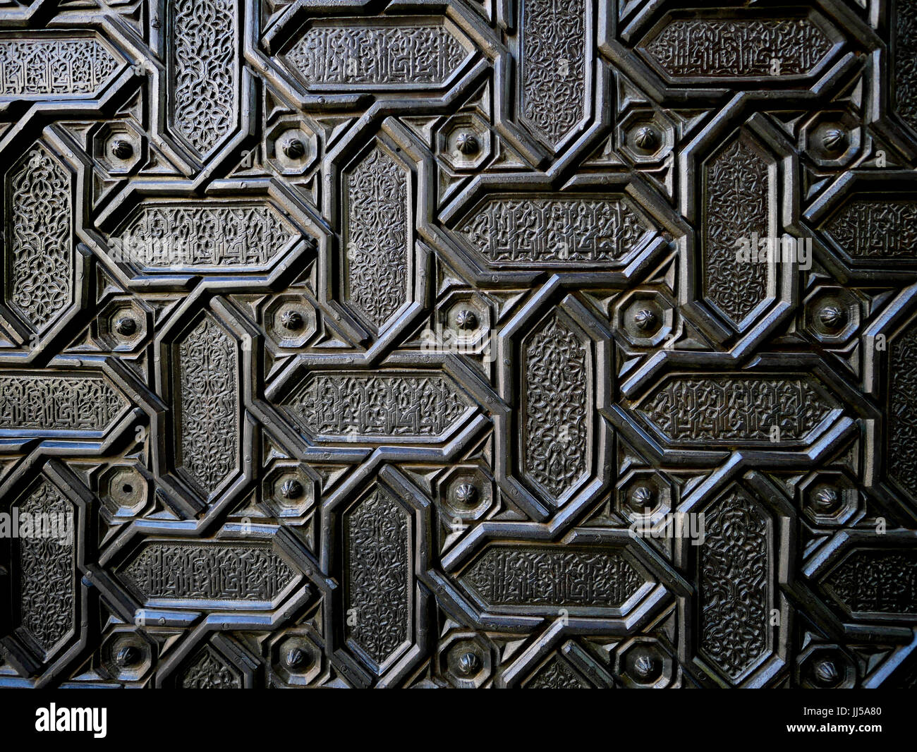 Close-up part of a gate at Seville Cathedral in Seville, Spain Stock ...
