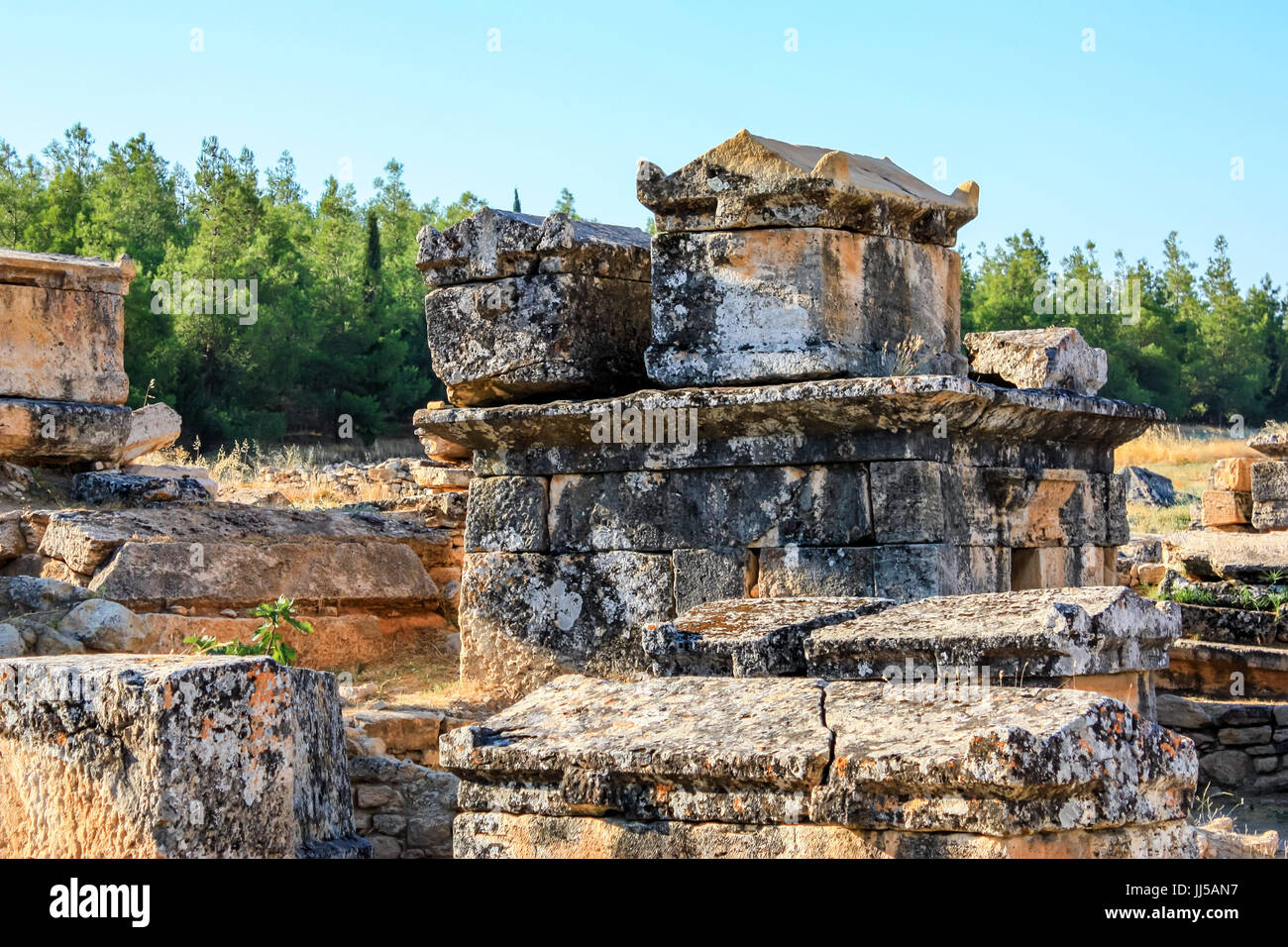 Nekropolis of Hierapolis ancient city view Stock Photo - Alamy