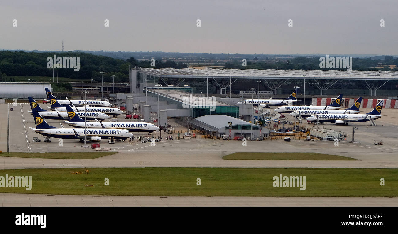 Stansted Airport from landing plane Stock Photo - Alamy