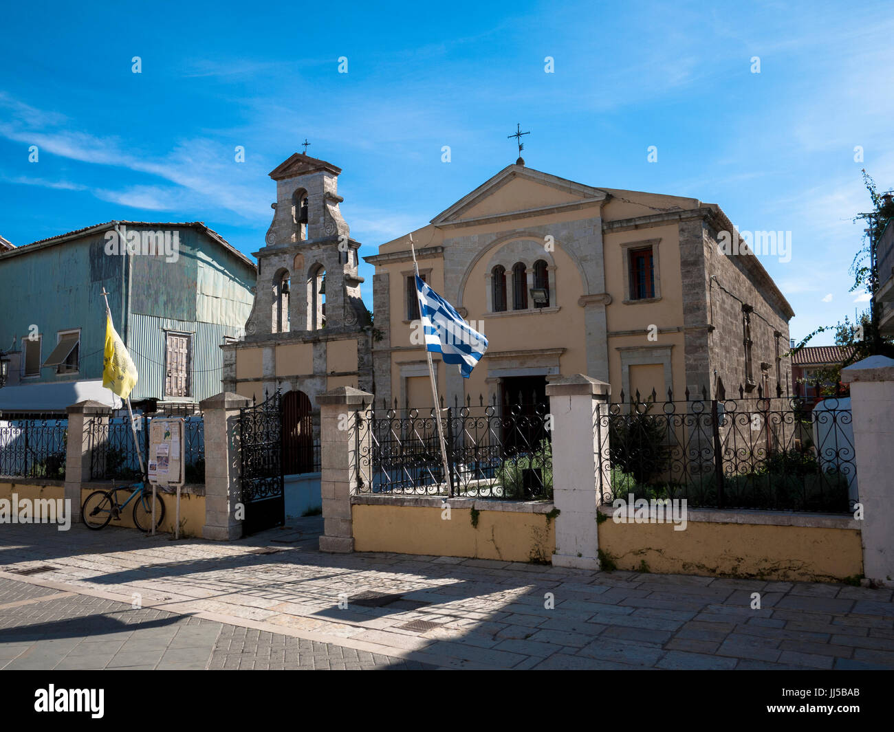 Church in Lefkas Greece Stock Photo - Alamy