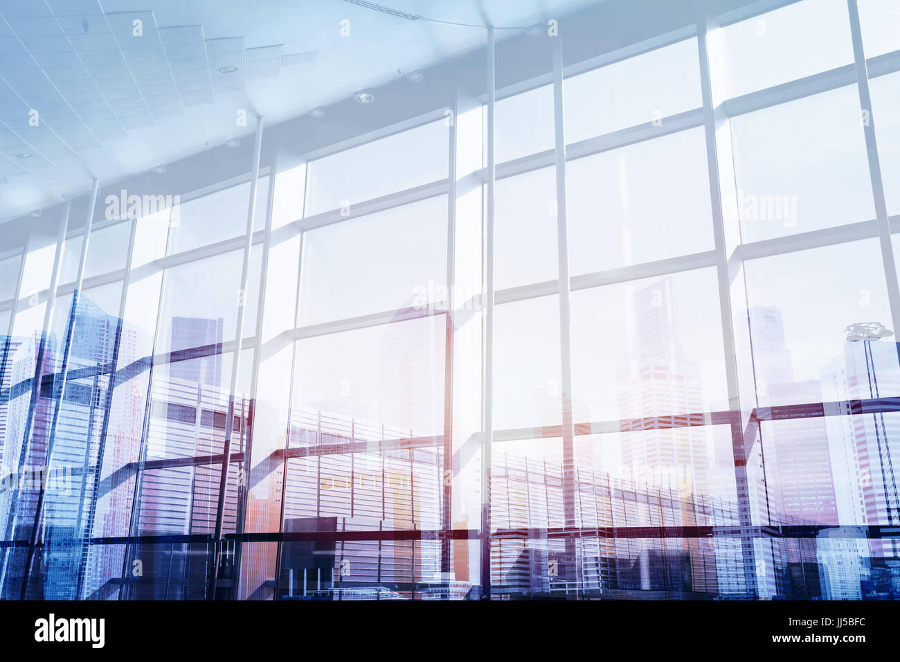 abstract business interior double exposure high tech Stock Photo - Alamy