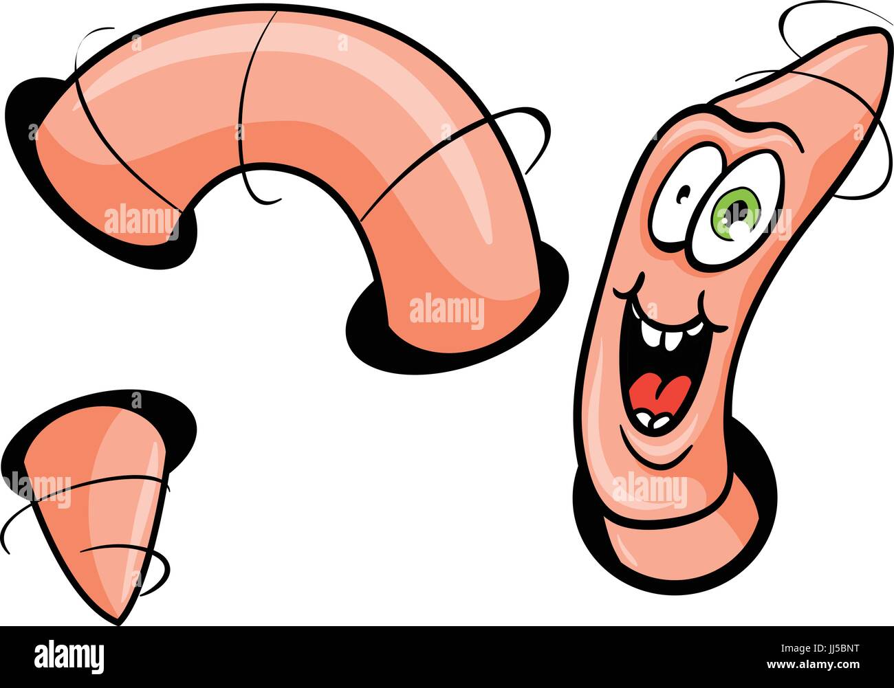 Earthworm icon cartoon hi-res stock photography and images - Alamy