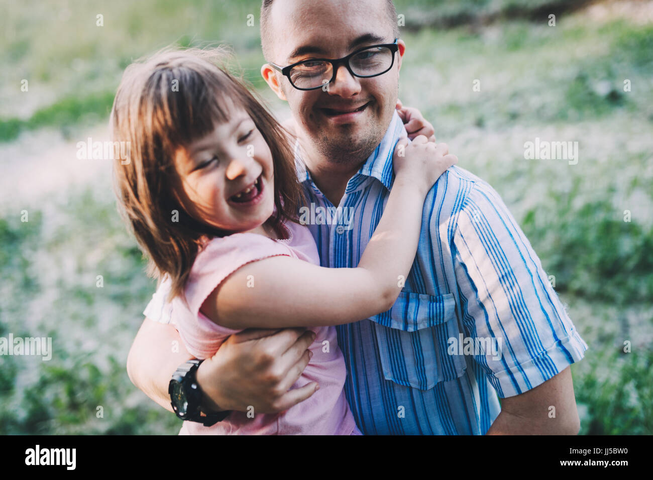 Disabled boy hug girl hi-res stock photography and images - Alamy