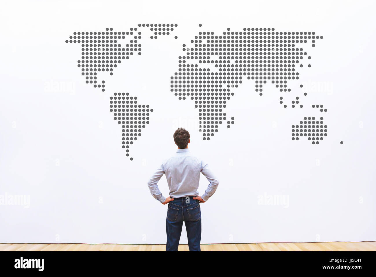 Looking at global map hi-res stock photography and images - Alamy