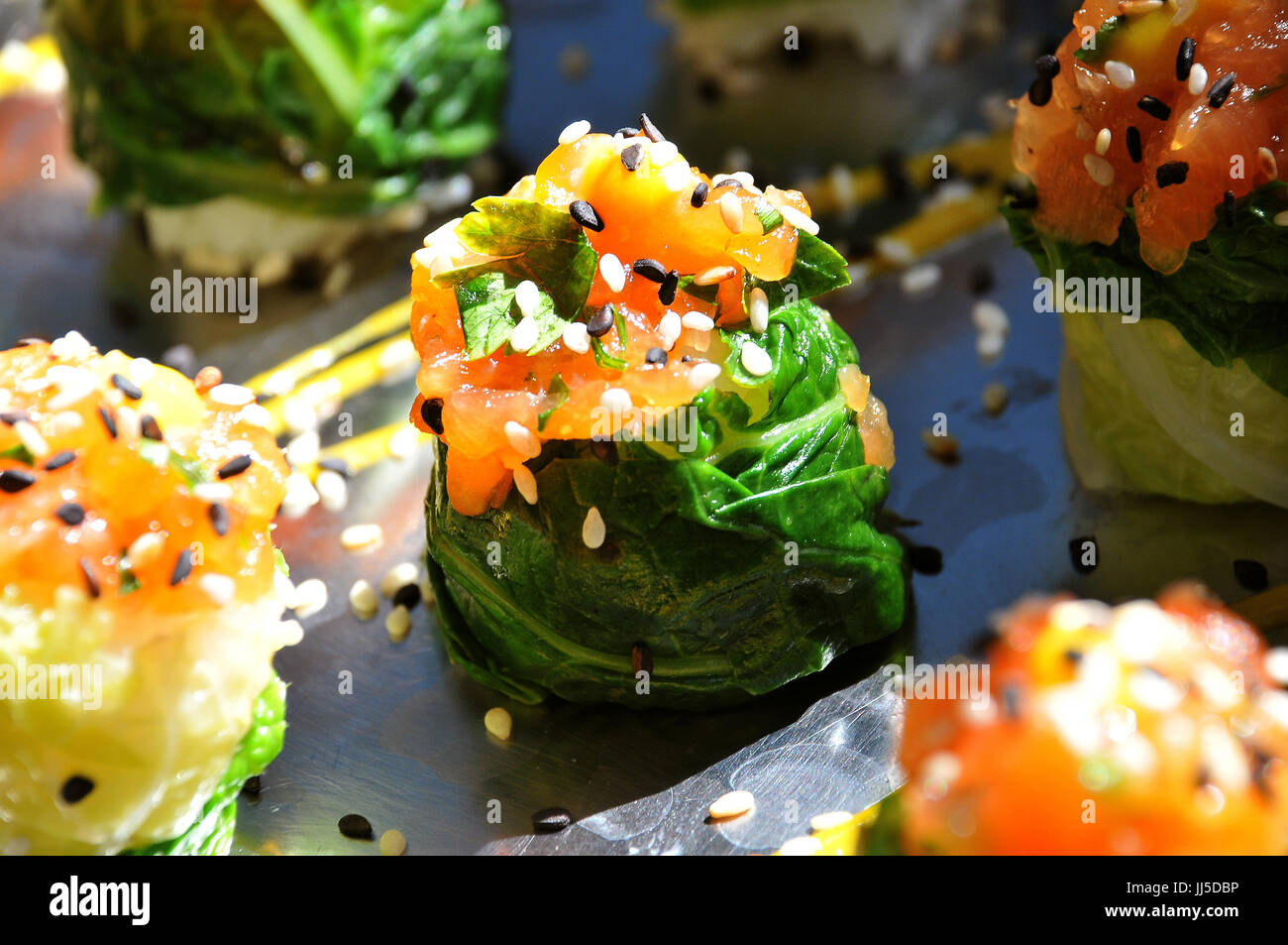 Japanese food, salmon, Brazil Stock Photo - Alamy