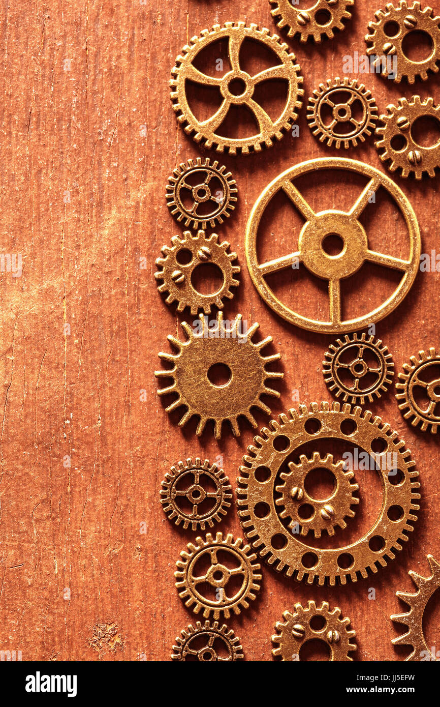 Steampunk Gears And Cogs Background
