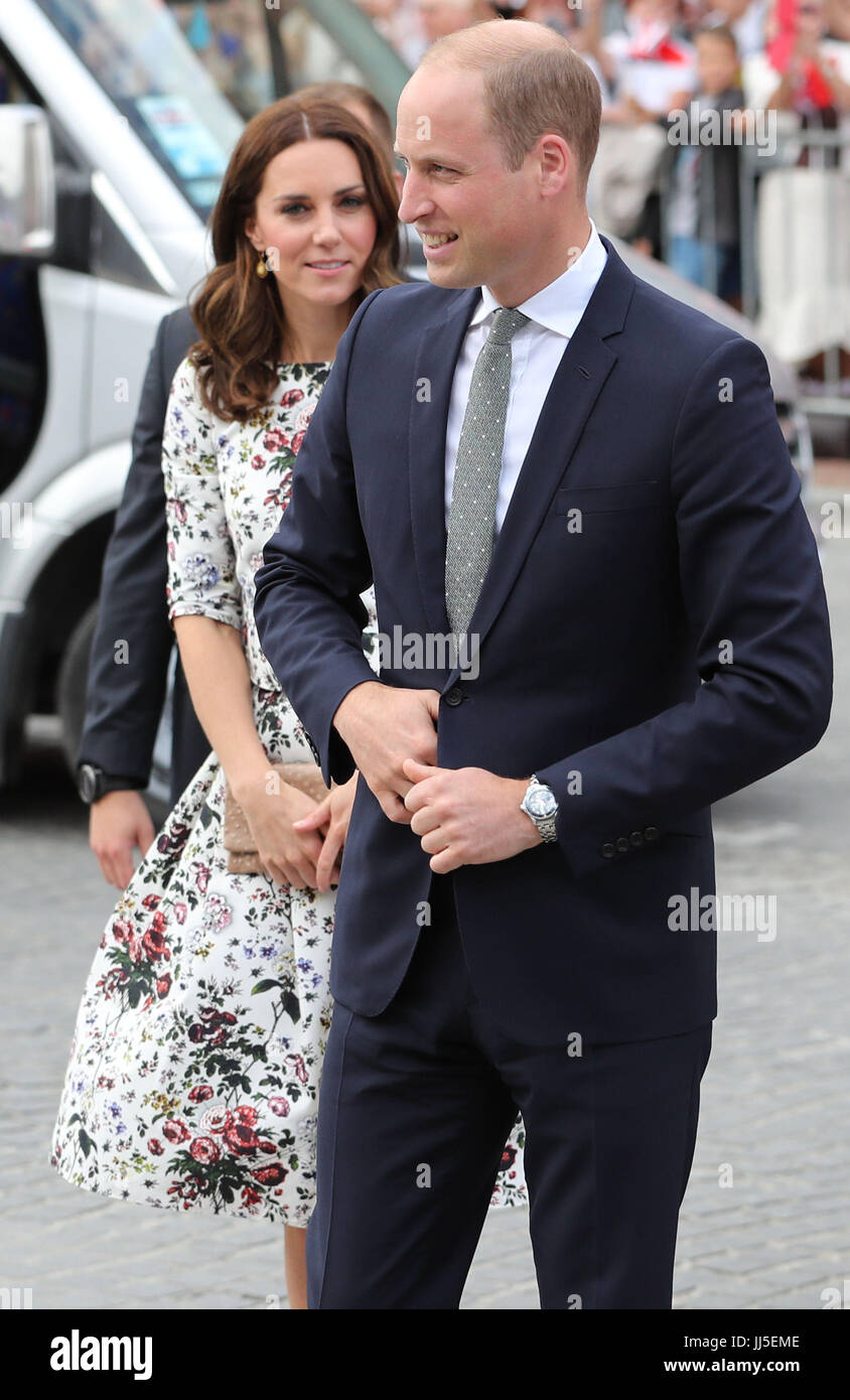 The Duke and Duchess of Cambridge during a visit to the Gdansk ...