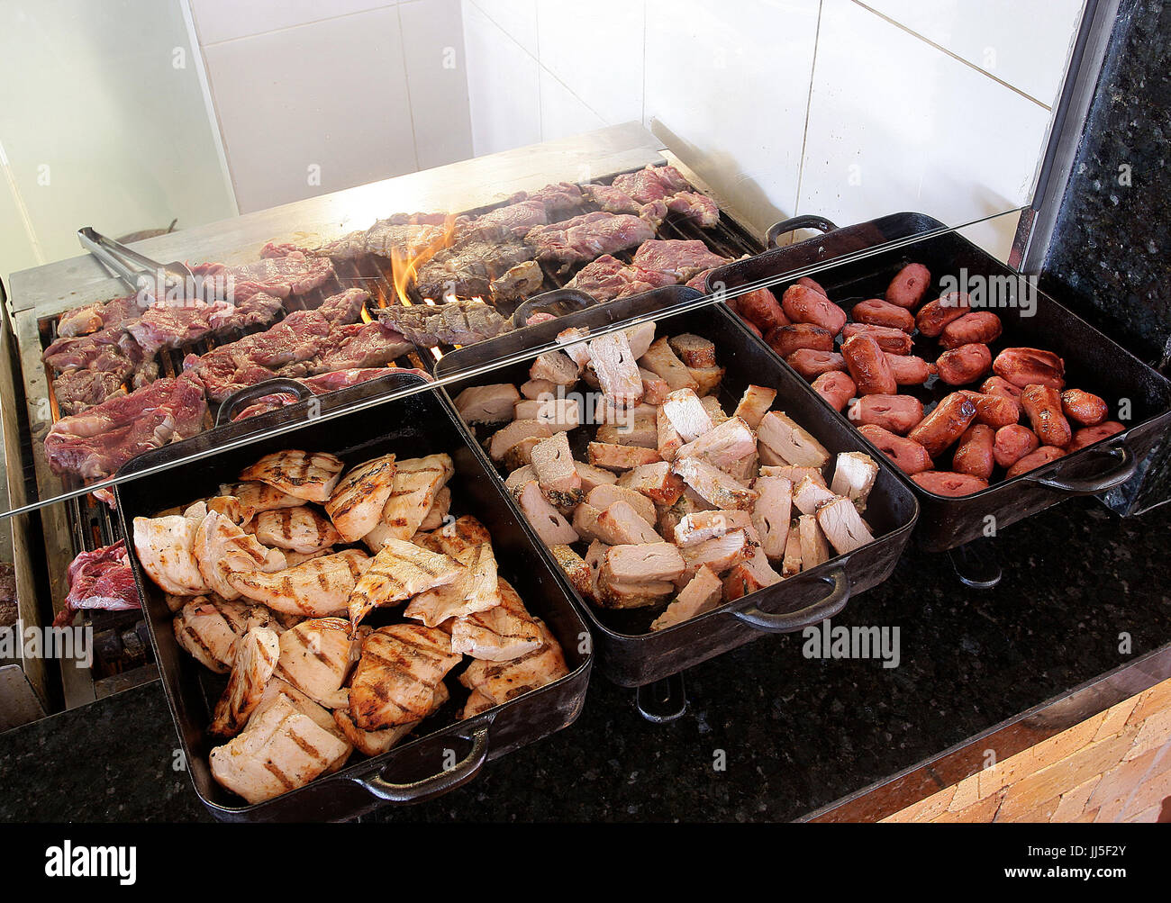 Steak, meat, beef, filet, barbecue, Brazil Stock Photo - Alamy