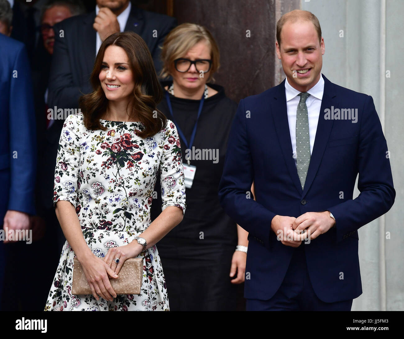 The Duke and Duchess of Cambridge visit the Dlugi Targ market in Gdansk ...