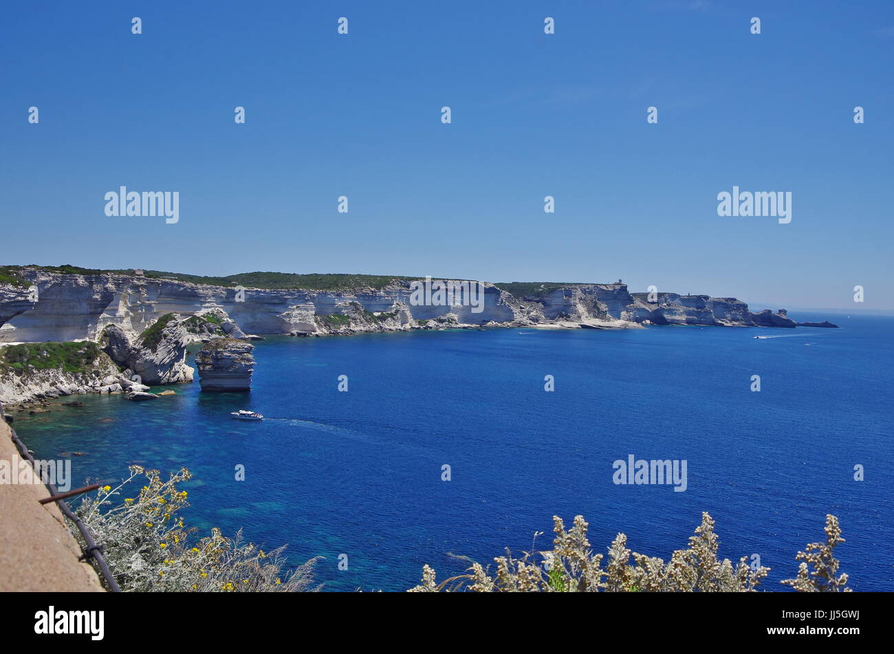Bonifacio is a medieval citadel built on high white cliffs above the ...