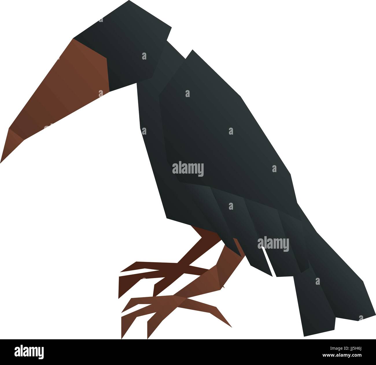Origami crow icon, cartoon style Stock Vector Image & Art - Alamy