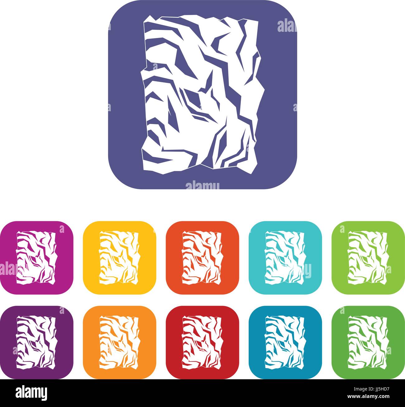 Crumpled paper icons set Stock Vector Image & Art - Alamy