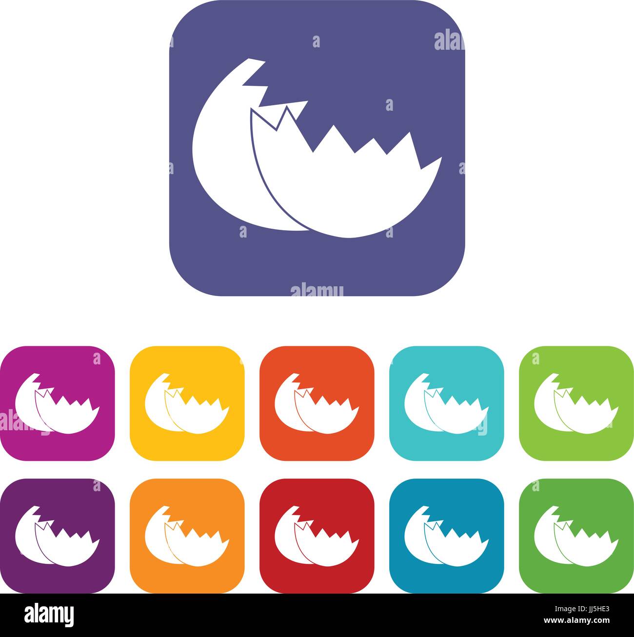 Egg shell icons set Stock Vector Image & Art - Alamy