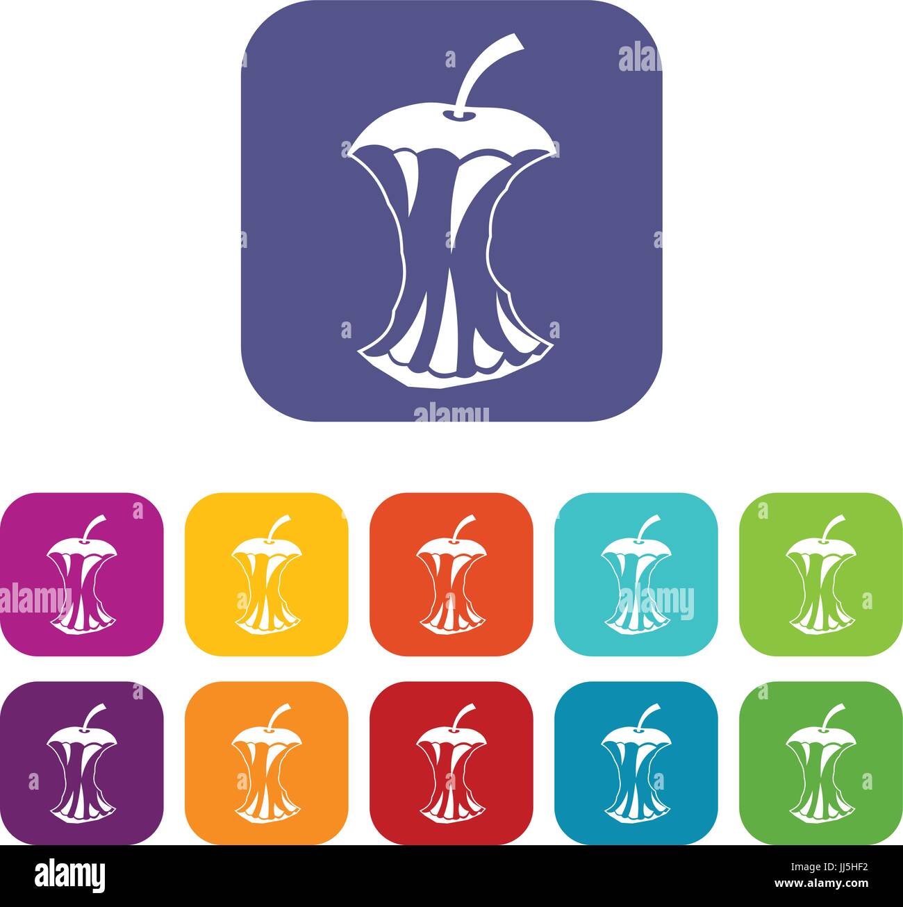 Apple core icons set Stock Vector Image & Art - Alamy