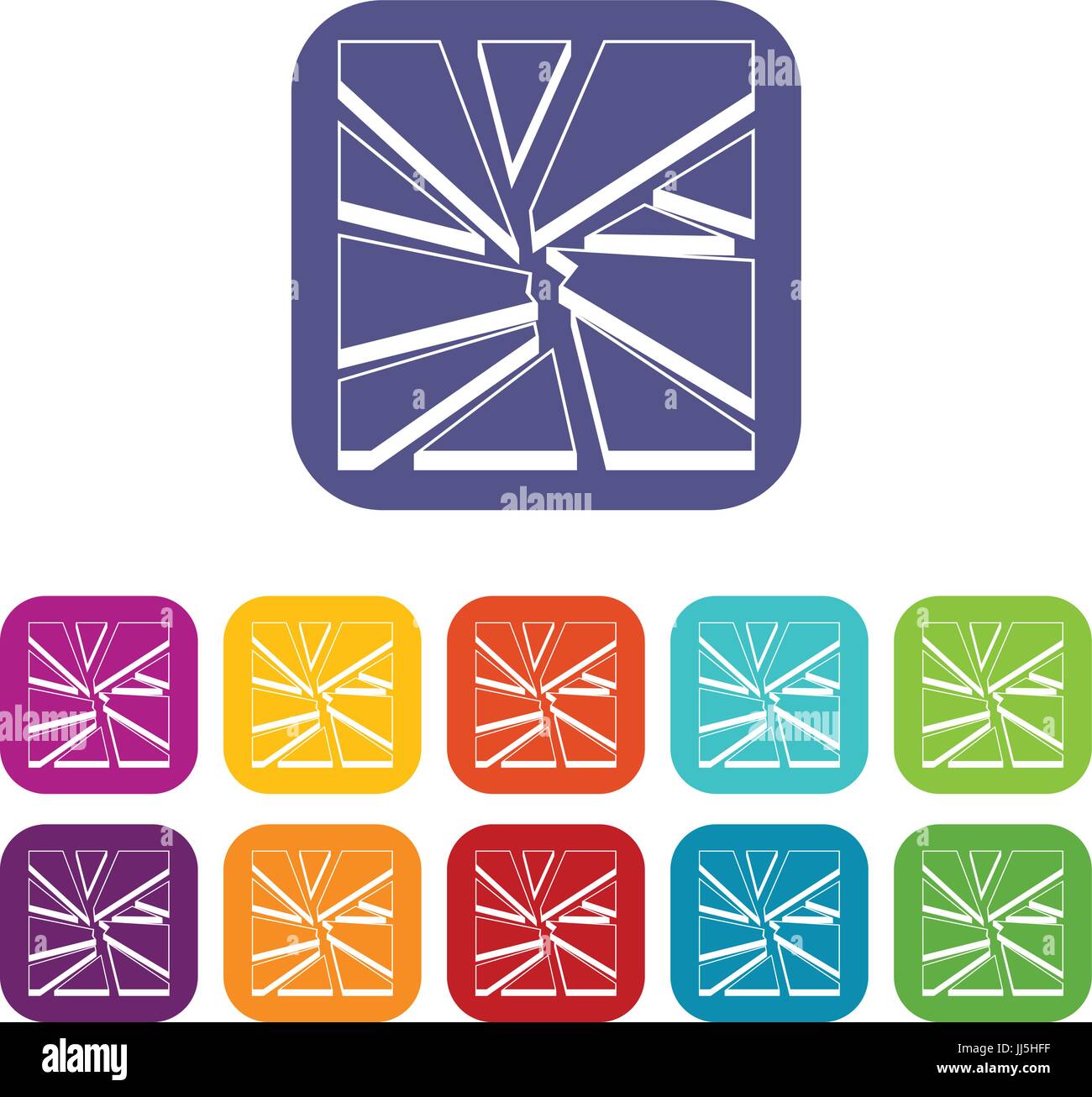 Broken glass icons set Stock Vector Image & Art - Alamy