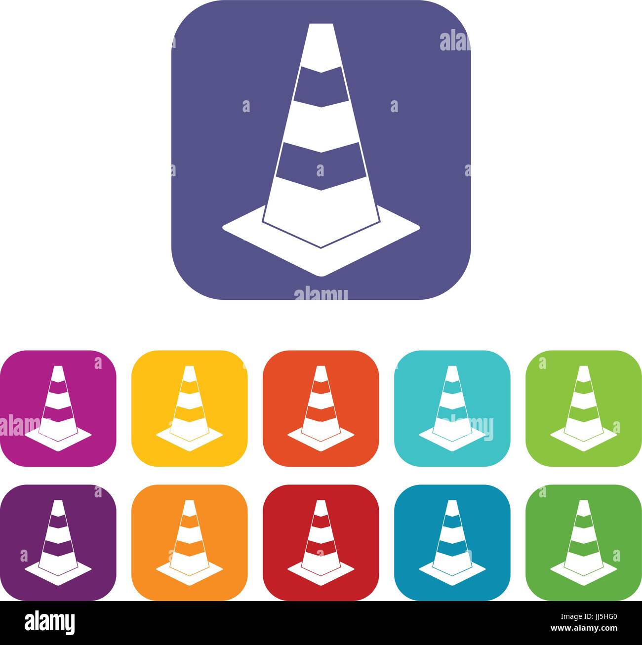 Traffic cone icons set Stock Vector Image & Art - Alamy