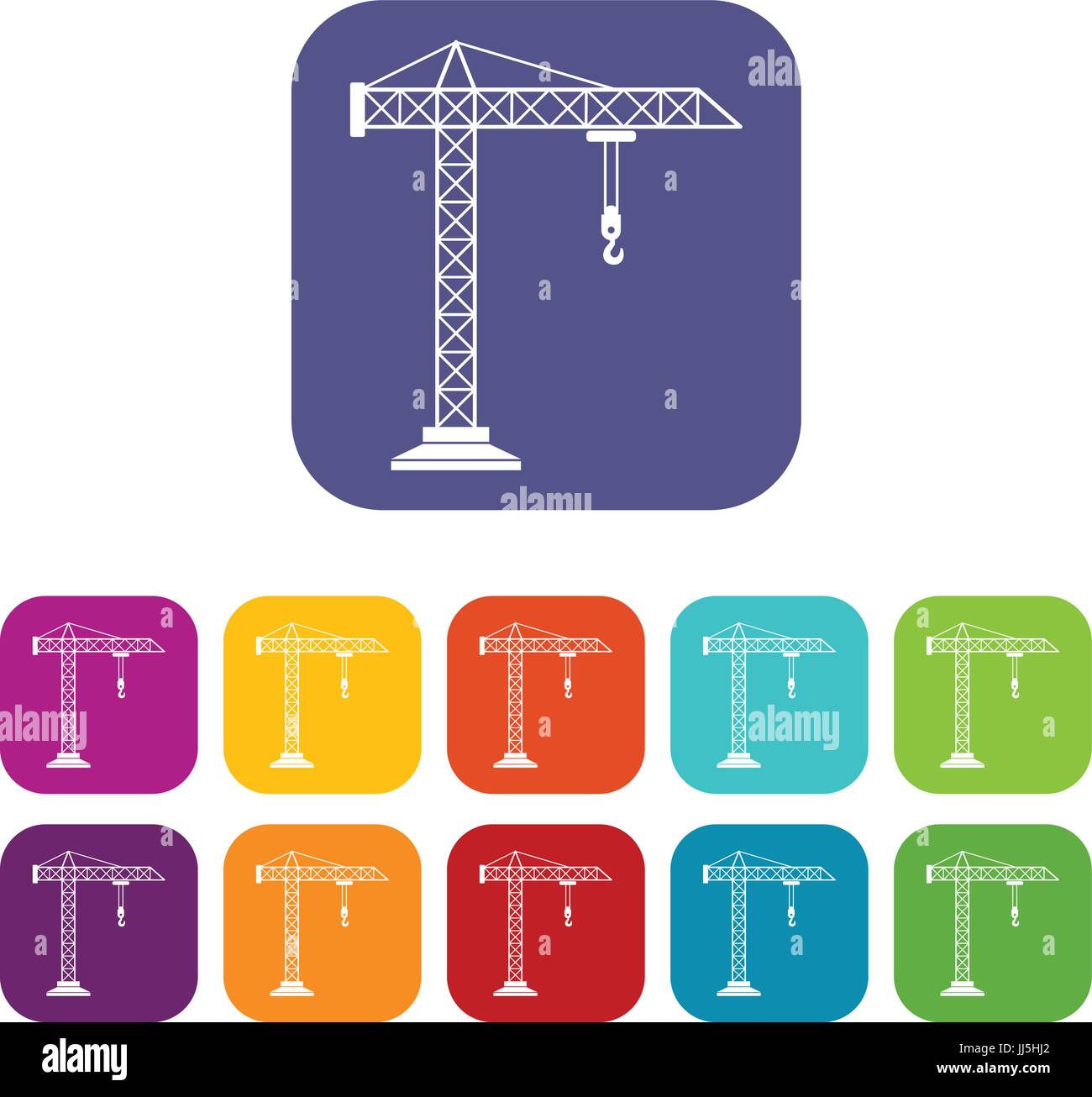 Construction crane icons set Stock Vector Image & Art - Alamy