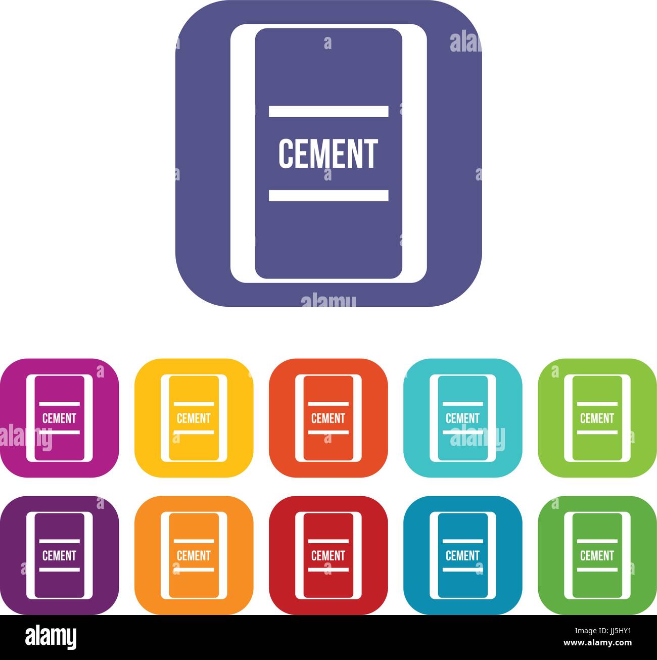 One bag of cement icons set Stock Vector Image & Art - Alamy