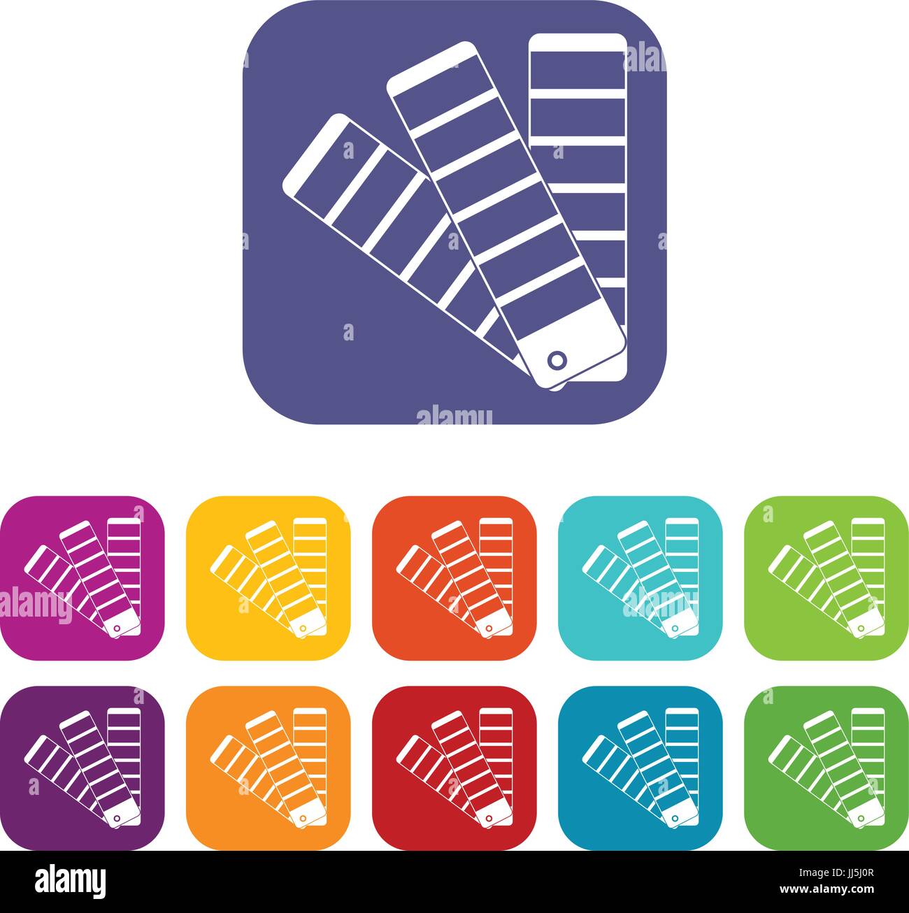 Paint color selection booklet icons set Stock Vector Image & Art - Alamy