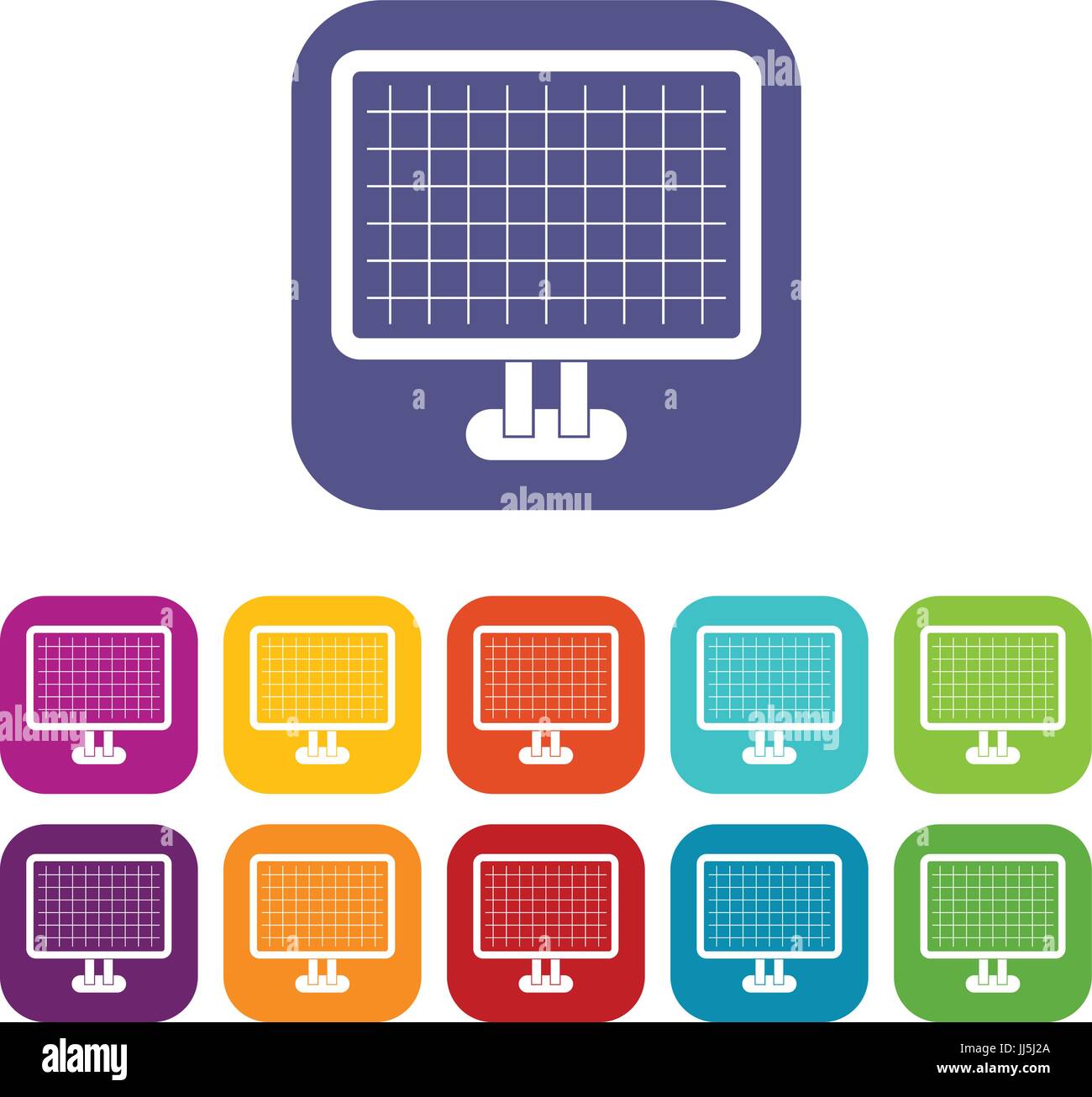 Computer monitor icons set Stock Vector Image & Art - Alamy