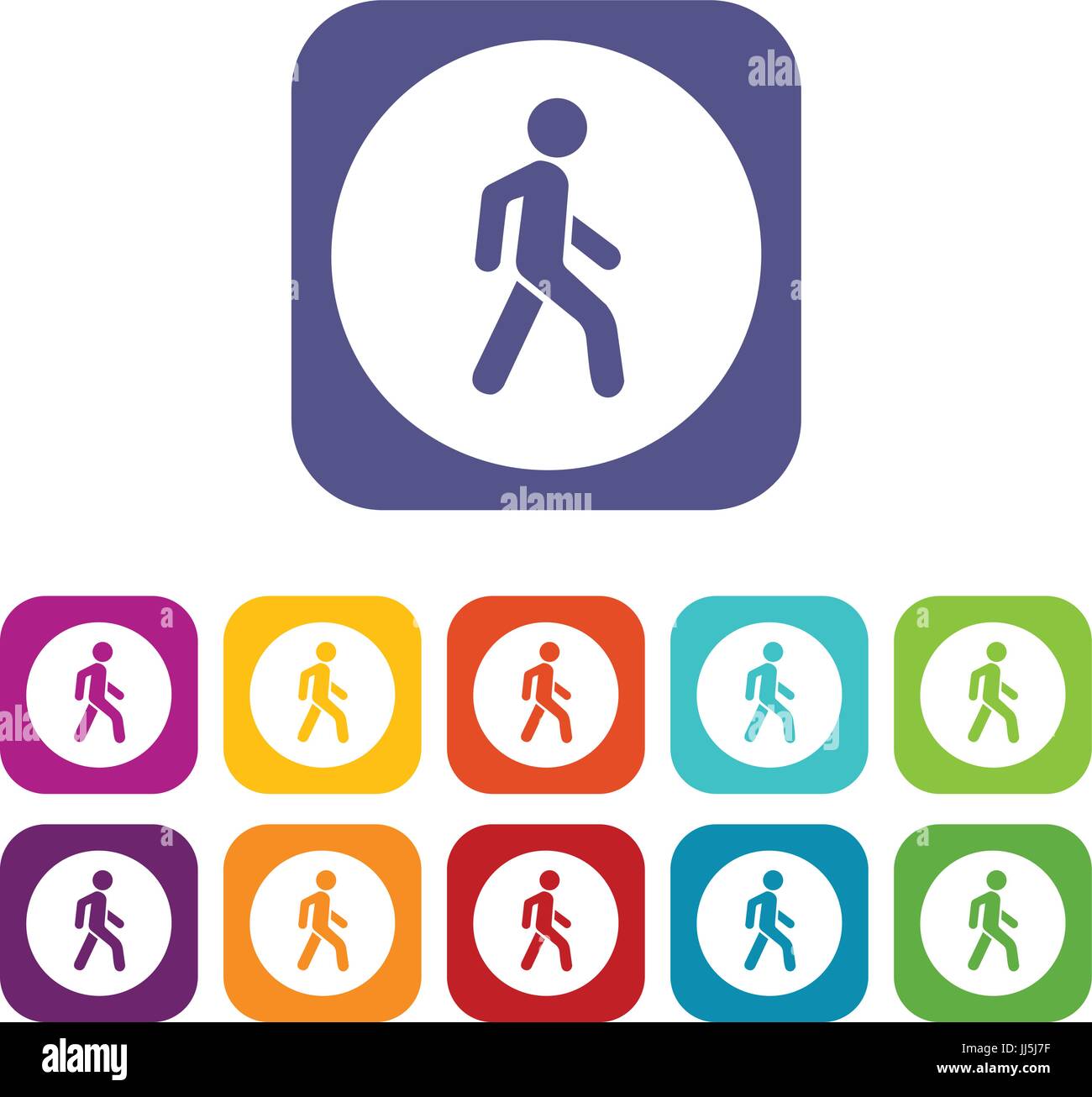 Pedestrians only road sign icons set Stock Vector Image & Art - Alamy