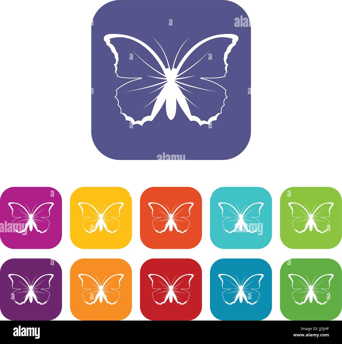 Butterfly icons set Stock Vector Image & Art - Alamy