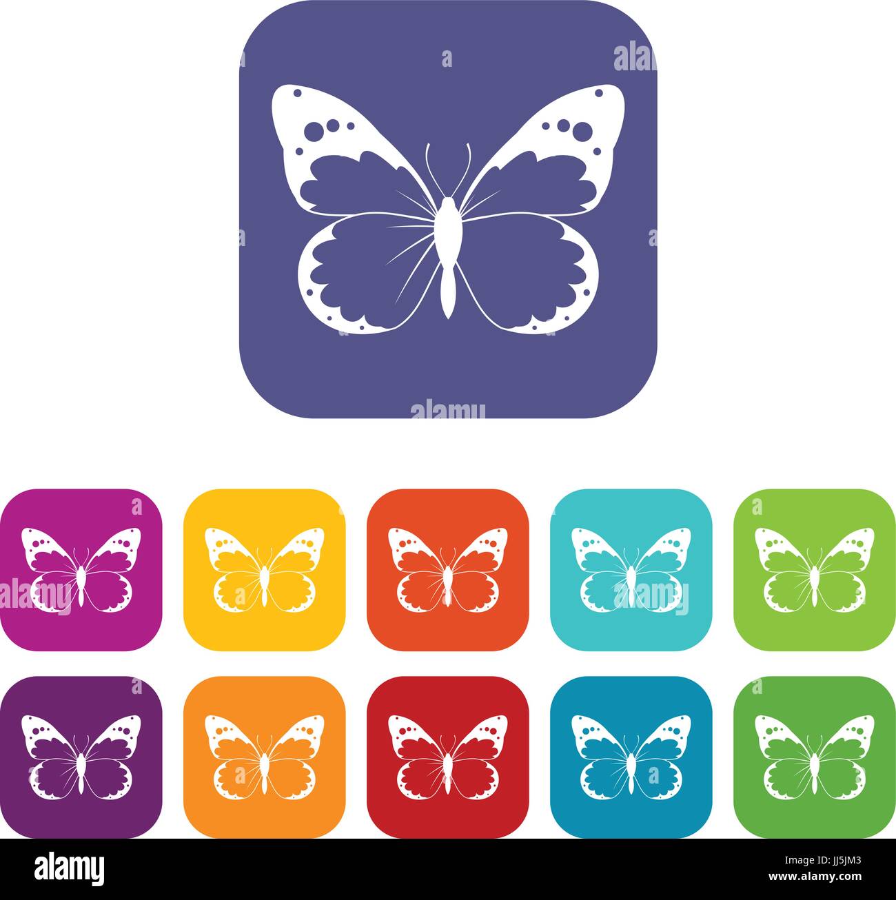 Butterfly icons set Stock Vector Image & Art - Alamy
