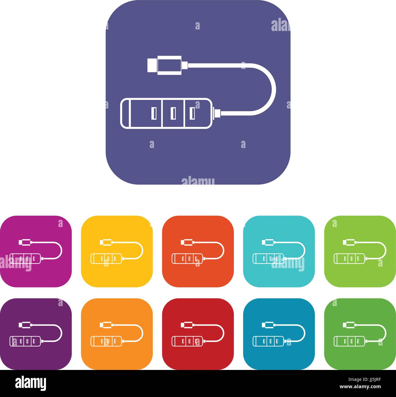 USB adapter connectors icons set Stock Vector Image & Art - Alamy