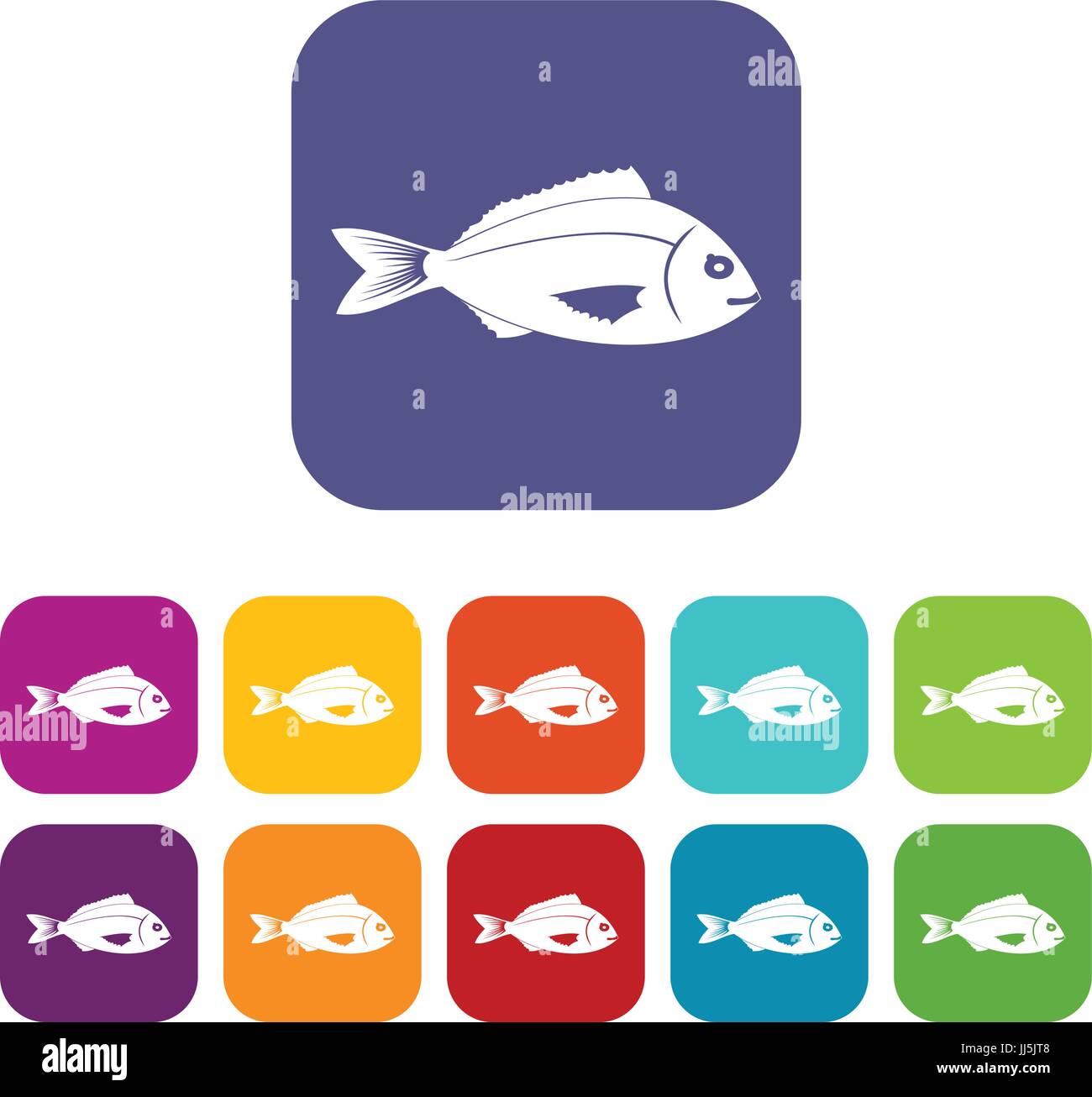 Fish icons set Stock Vector Image & Art - Alamy