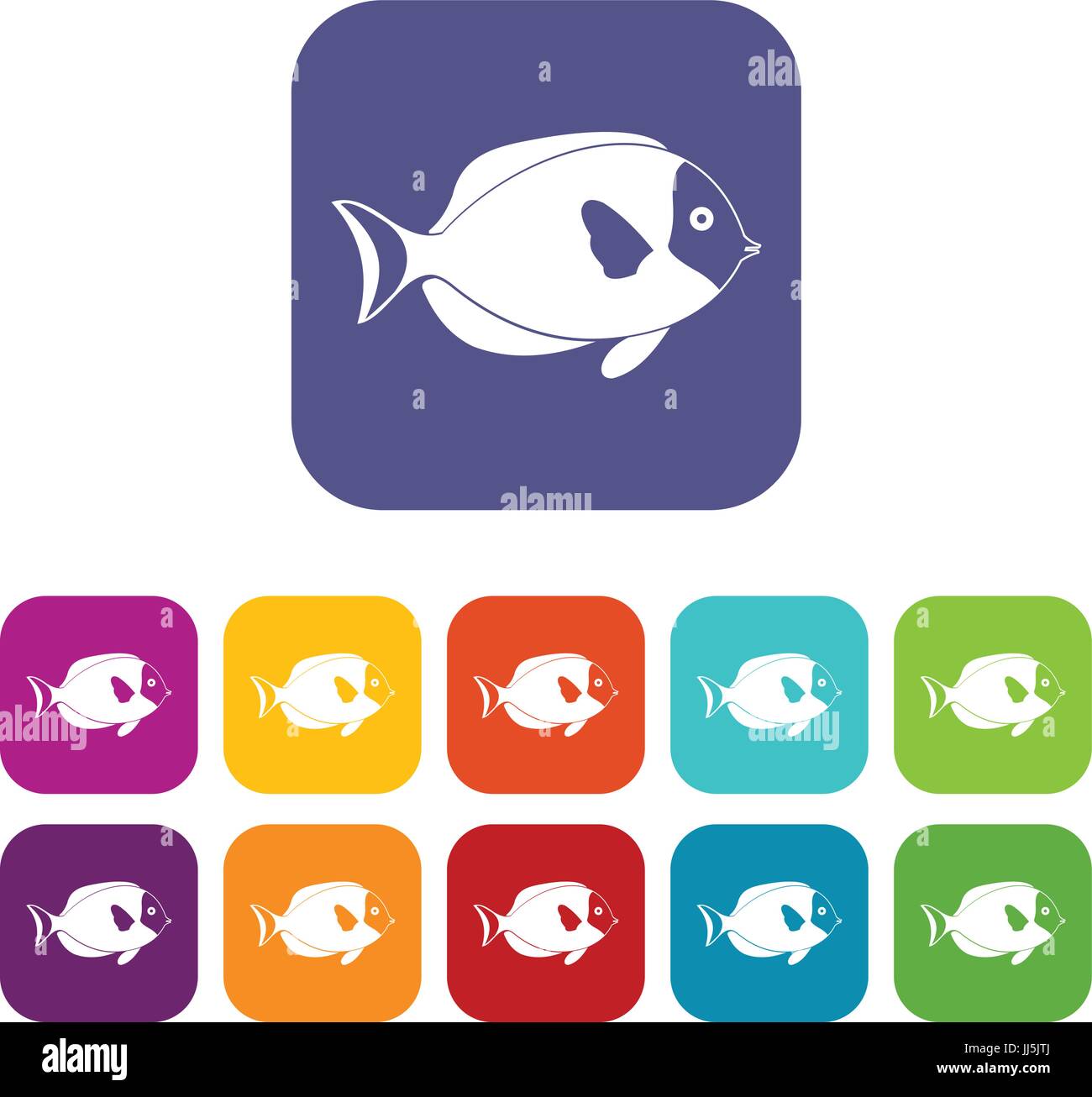 Fish icons set Stock Vector Image & Art - Alamy