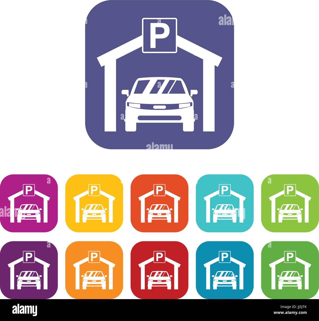 Car parking icons set Stock Vector Image & Art - Alamy