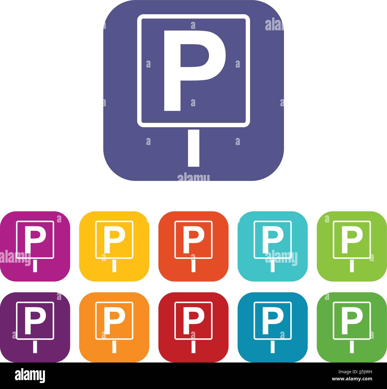 Parking sign icons set Stock Vector Image & Art - Alamy