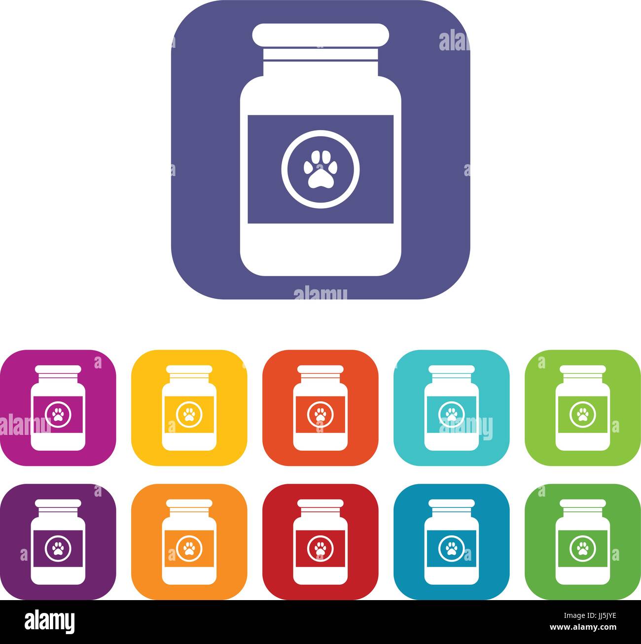 Treatment solution for animals icons set Stock Vector Image & Art - Alamy
