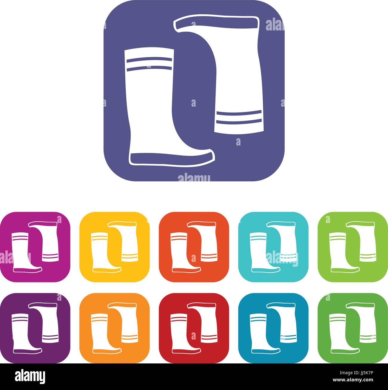 Rubber boots icons set Stock Vector Image & Art - Alamy