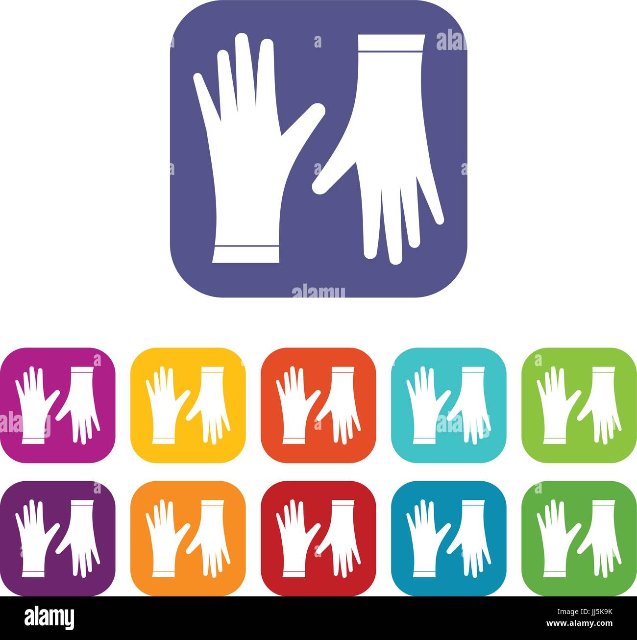 Protective gloves icons set Stock Vector Image & Art - Alamy