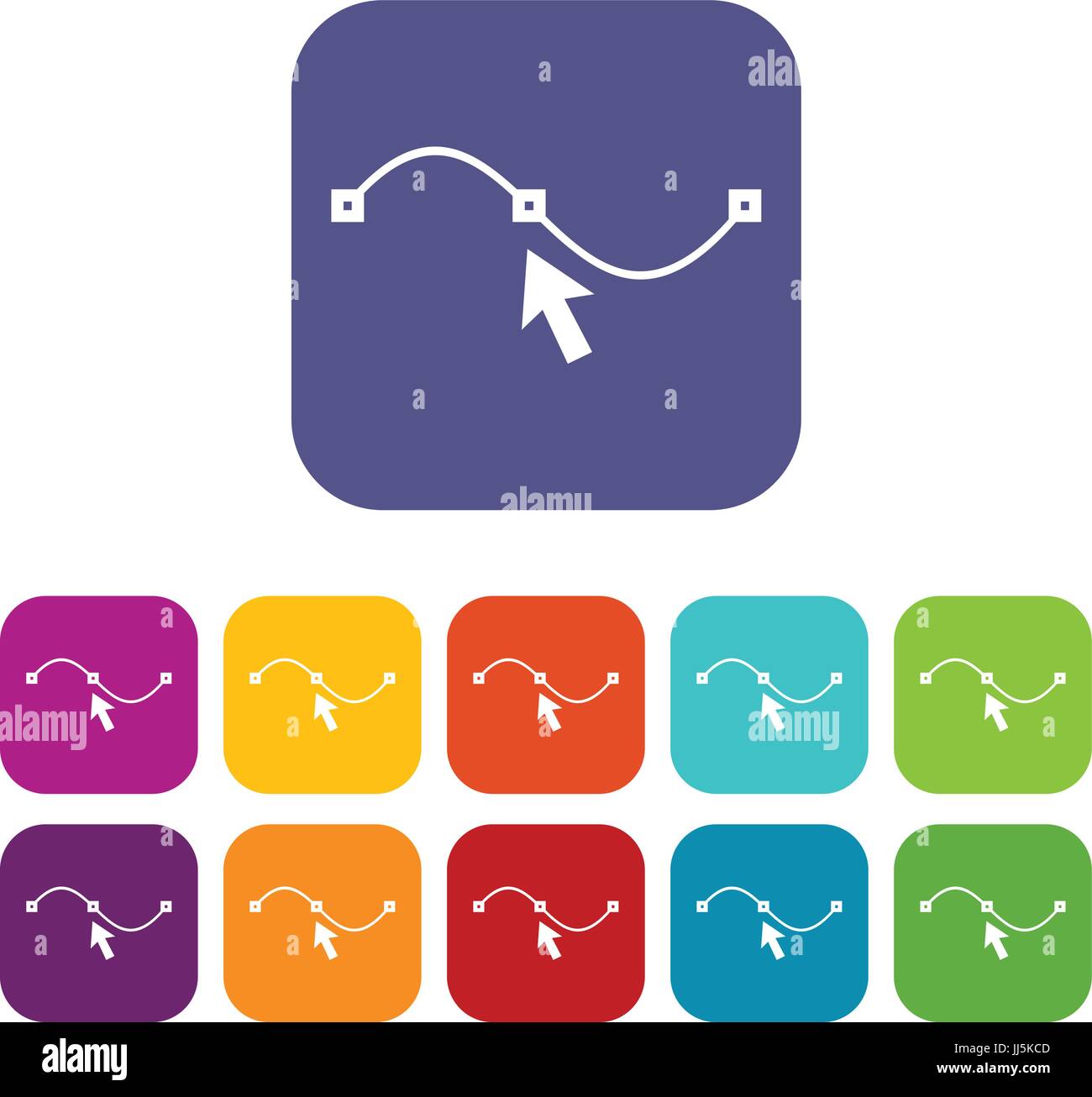 Drawing the curve icons set Stock Vector Image & Art - Alamy