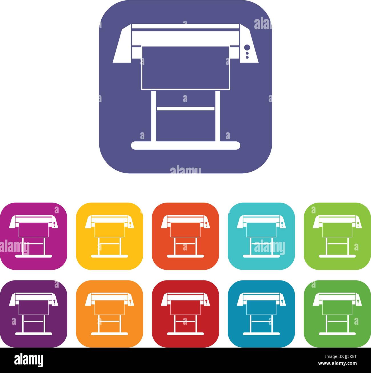 Large format inkjet printer icons set Stock Vector Image & Art - Alamy