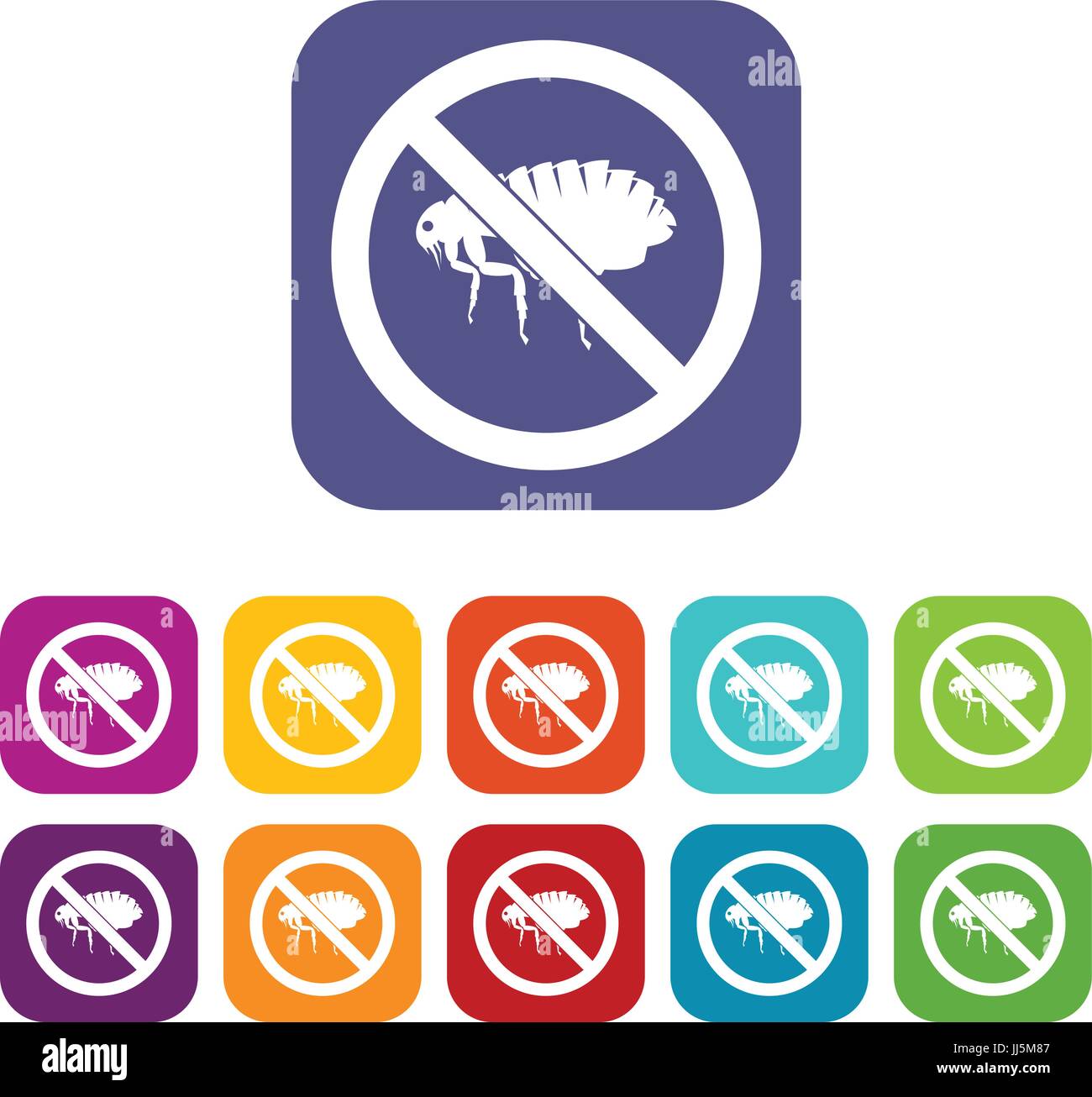 No flea sign icons set Stock Vector Image & Art - Alamy